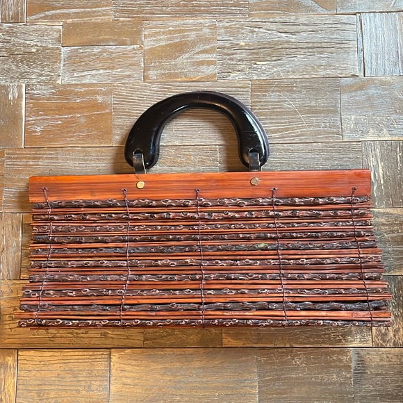 Bags | Vintage Wood Twig Handbag | Poshmark